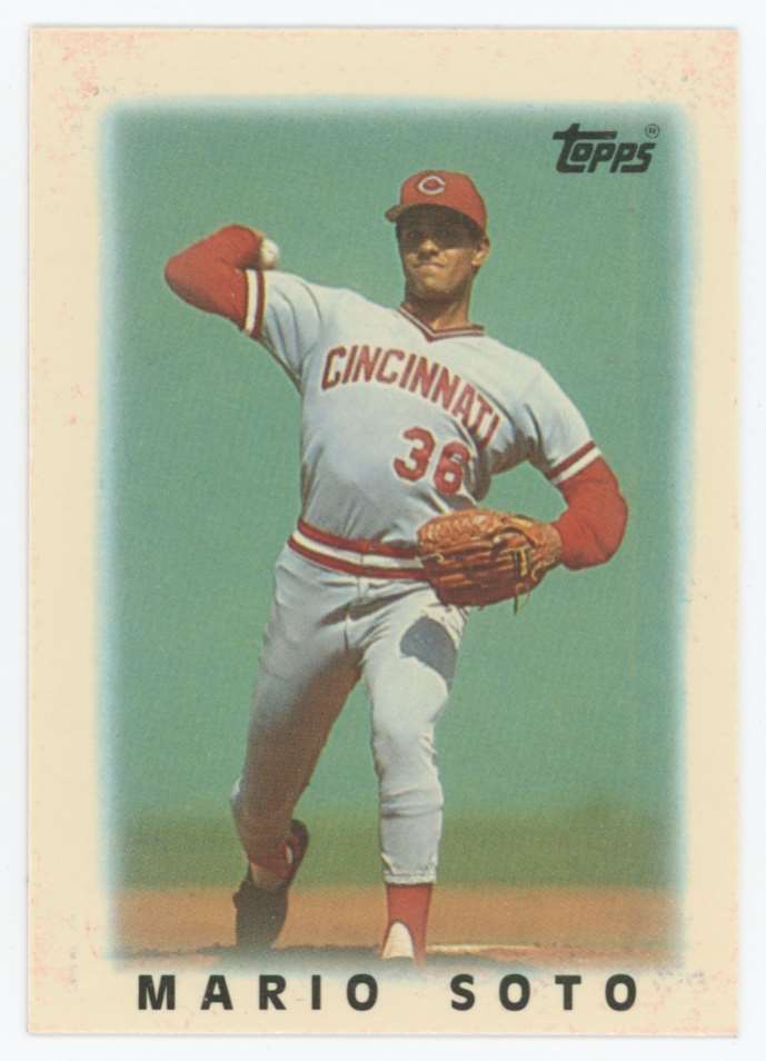 1986 Topps Major League Leaders Minis Mario Soto #42 on Kronozio