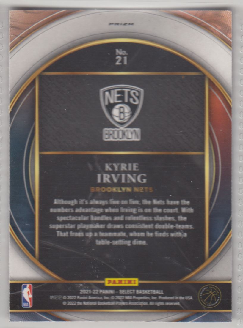 2021-22 Select Numbers Kyrie Irving #21 on Kronozio