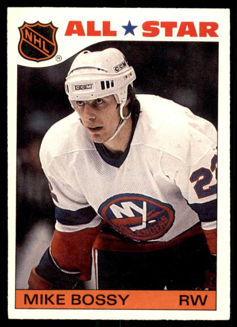 1985-86 Topps All-Star Sticker Mike Bossy #9 on Kronozio