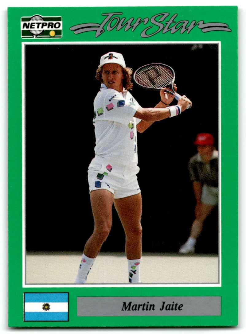 1991 Protennis player Cards Netpro Tour Star Martin Jaite #38 on Kronozio