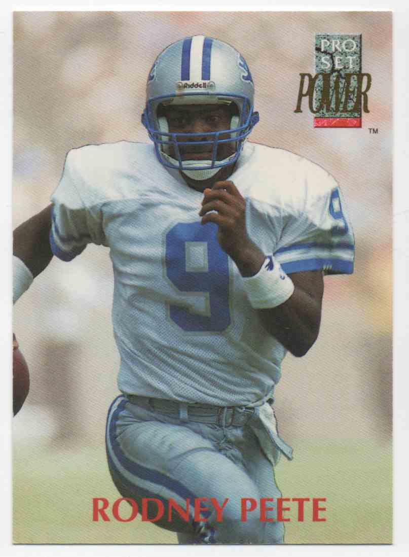 1992 Pro Set Power Rodney Peete #9 on Kronozio