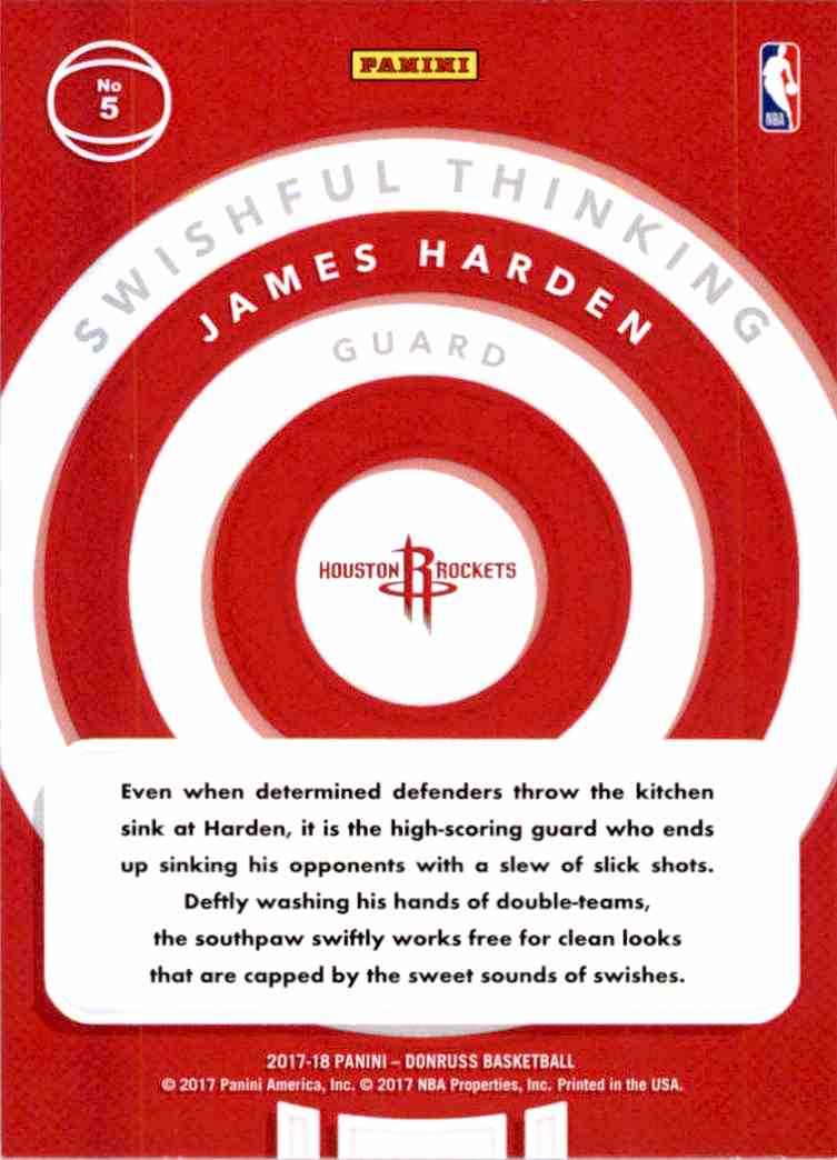 2017-18 Donruss James Harden #5 on Kronozio