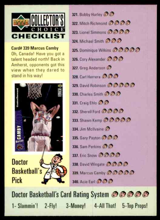 1996-97 Collector's Choice Checklist #399 on Kronozio