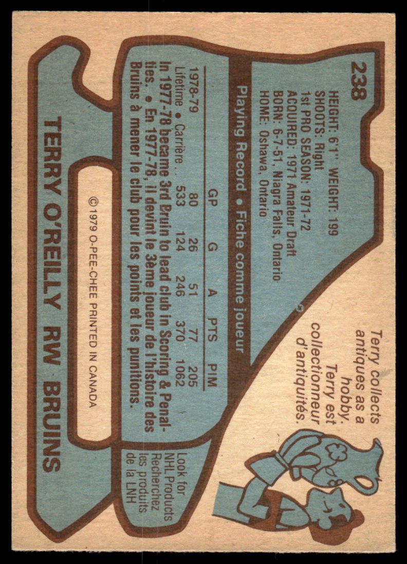 1979-80 O-Pee-Chee Terry O'Reilly #238 on Kronozio