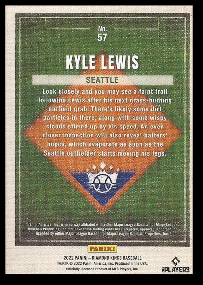 2022 Panini Diamond Kings Kyle Lewis #57 on Kronozio