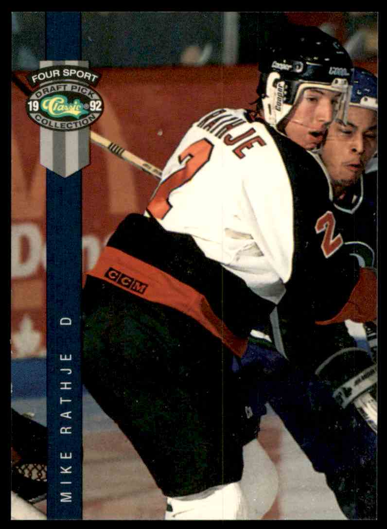 1992-93 Classic Four Sport Mike Rathje #153 on Kronozio