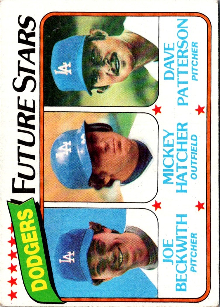 1980 Topps Dodgers Future Stars - Joe Beckwith/Mickey Hatcher/Dave ...