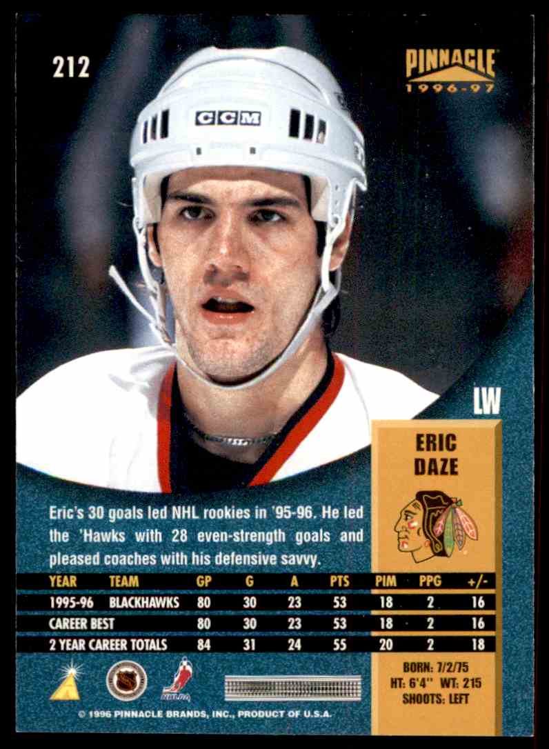 1996-97 Pinnacle Eric Daze #212 on Kronozio