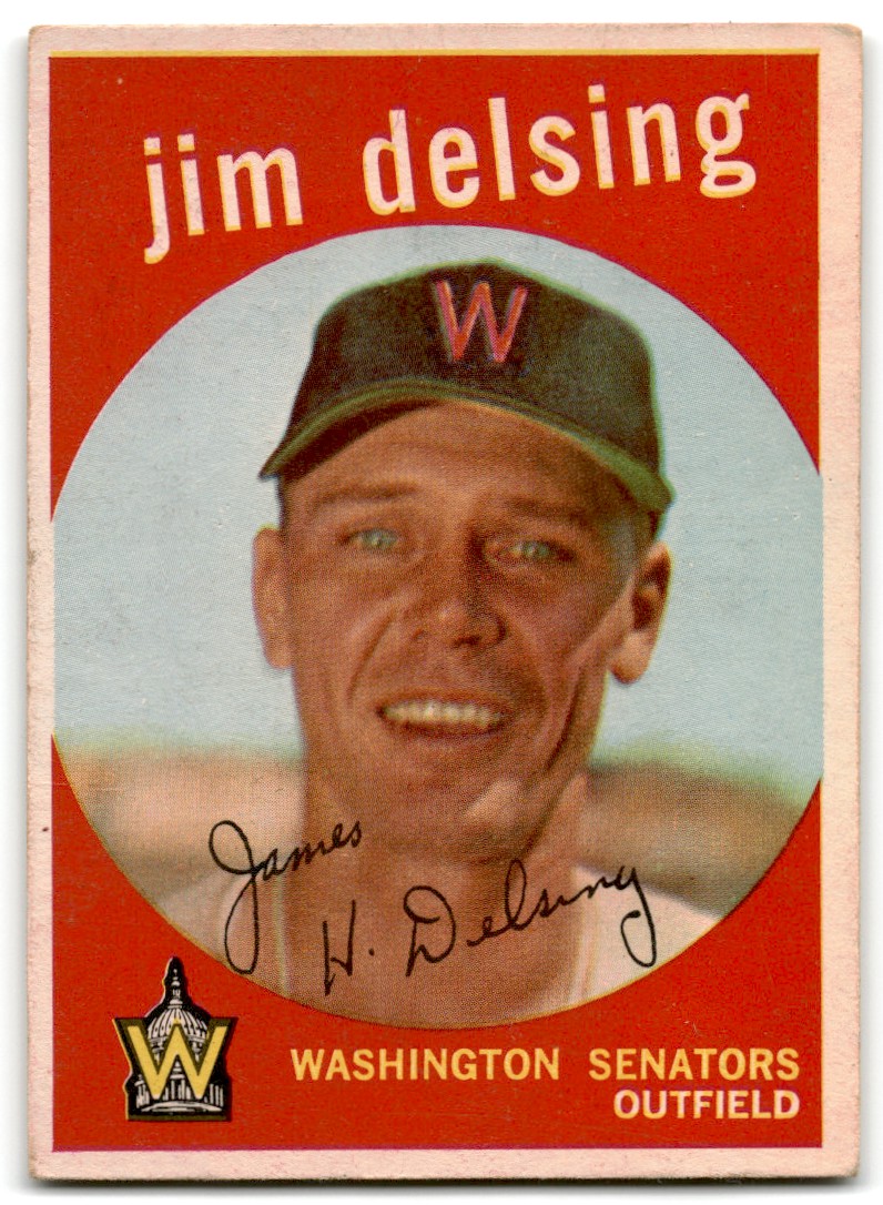1959 Topps Jim Delsing (wrinkle) #386 on Kronozio