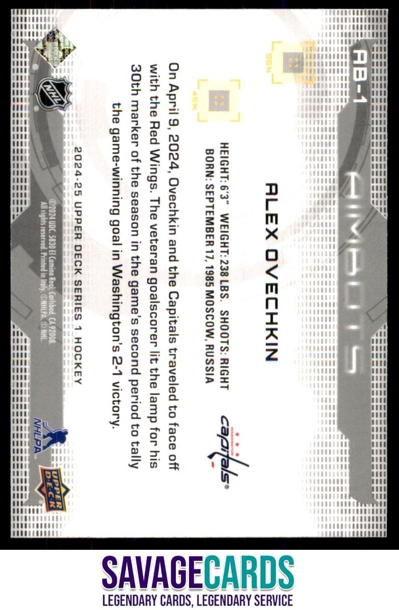 2024-25 Upper Deck Aimbot Speckle Alex Ovechkin #AB-1 on Kronozio