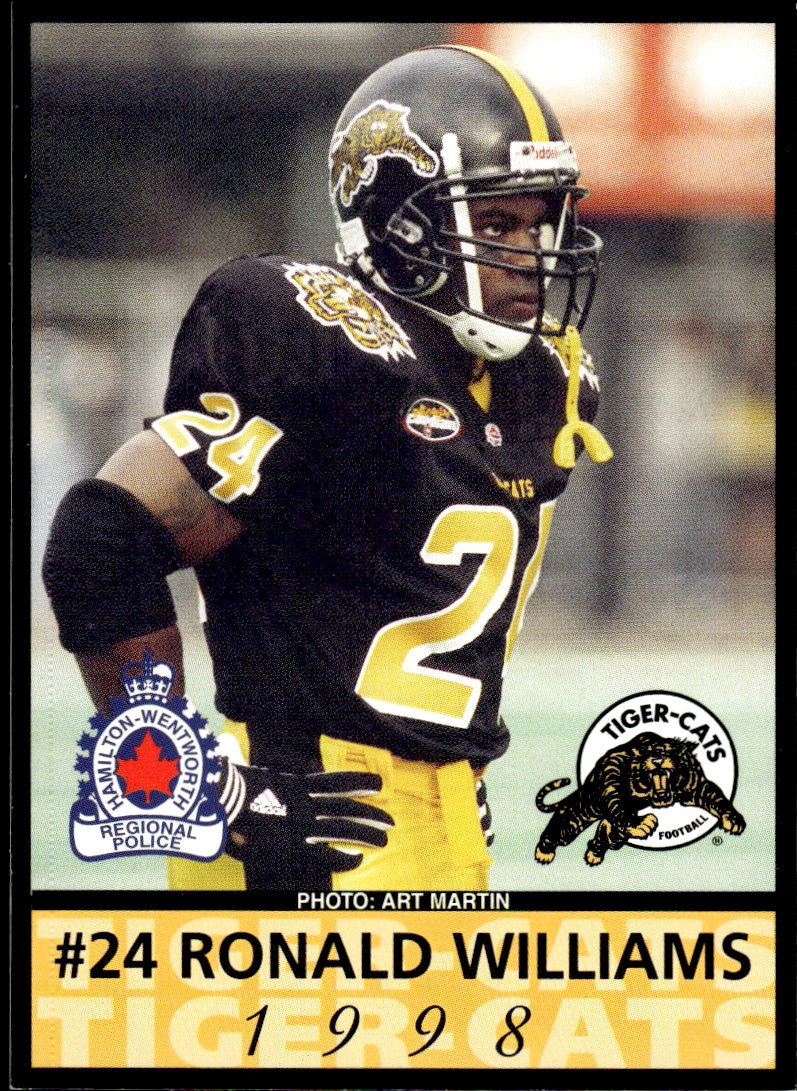 1998 Tim Hortons Hamilton Wentworth Police Ronald Williams #24 on Kronozio