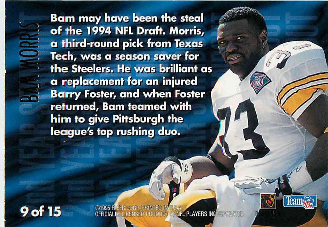 1995 Fleer Ultra Bam Morris #9 on Kronozio