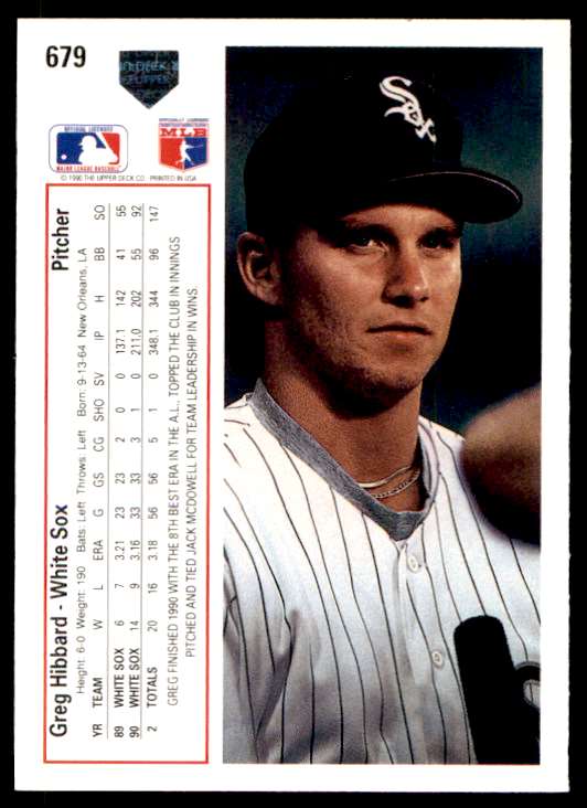 1991 Upper Deck Greg Hibbard #679 on Kronozio