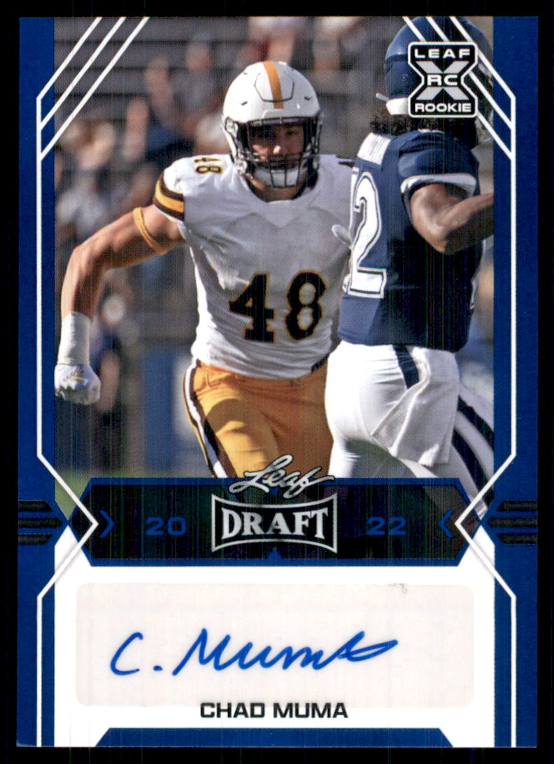 2022 Leaf Draft Blue Autographs Chad Muma #BA-CM1 on Kronozio