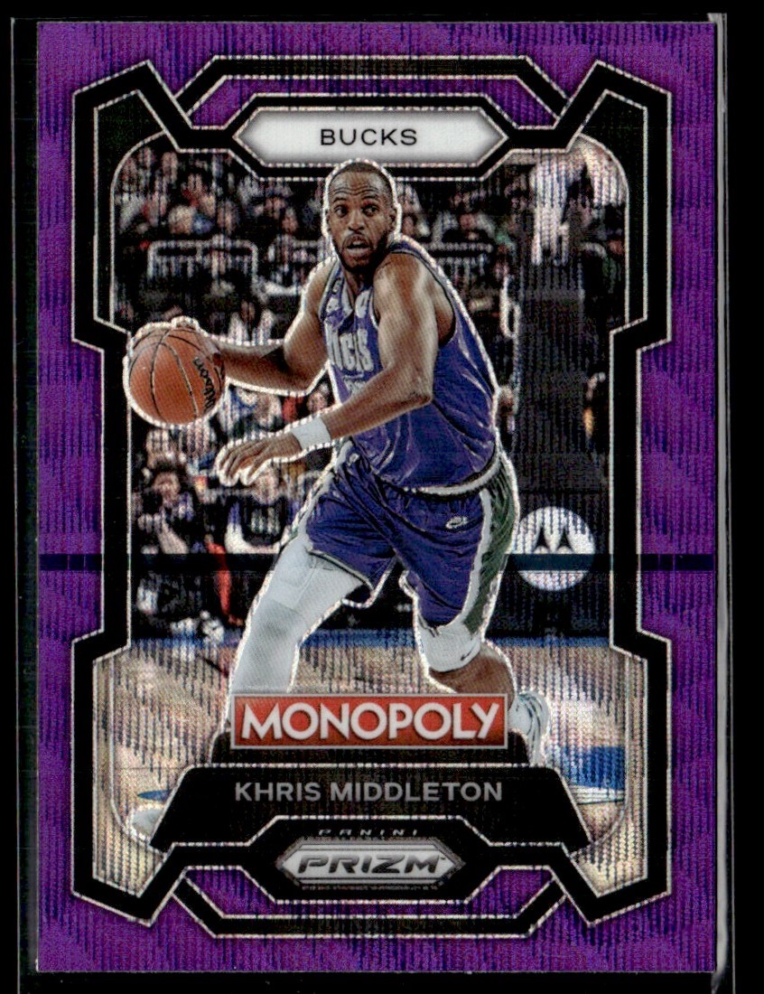 2023-24 Prizm Monopoly Purple Khris Middleton #50 on Kronozio