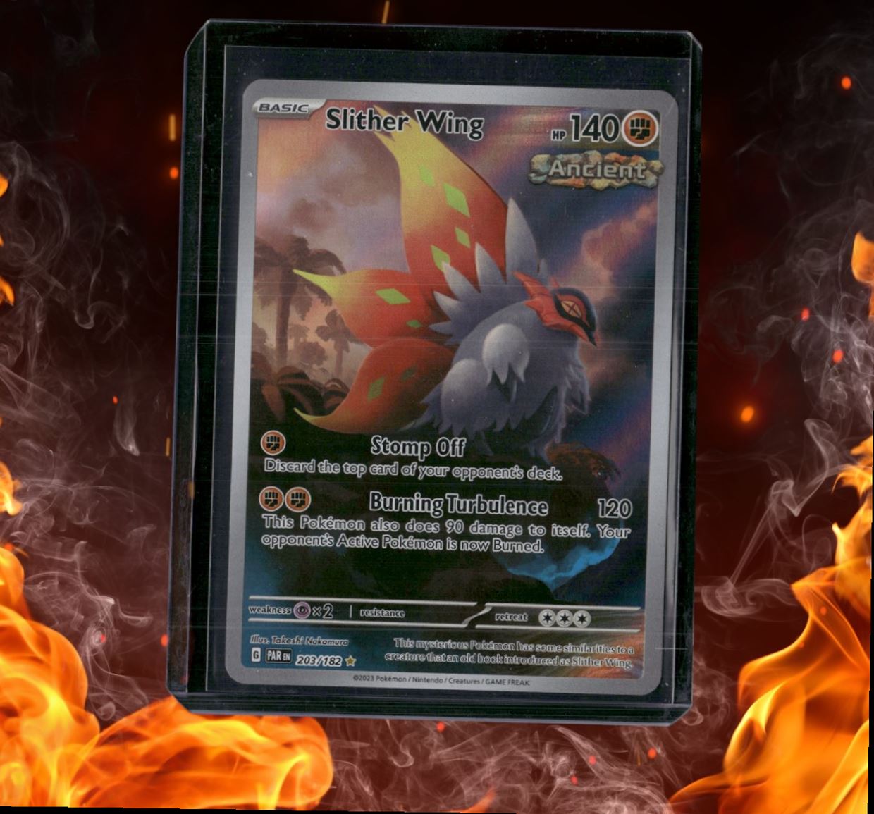 2023 Pokemon Paradox Rift Slither Wing Illustration Rare Full Art (B ...