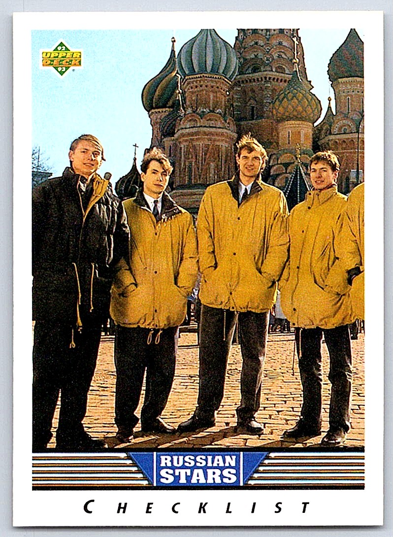1992-93 Upper Deck Russian Stars Russian Stars Checklist #333 on Kronozio