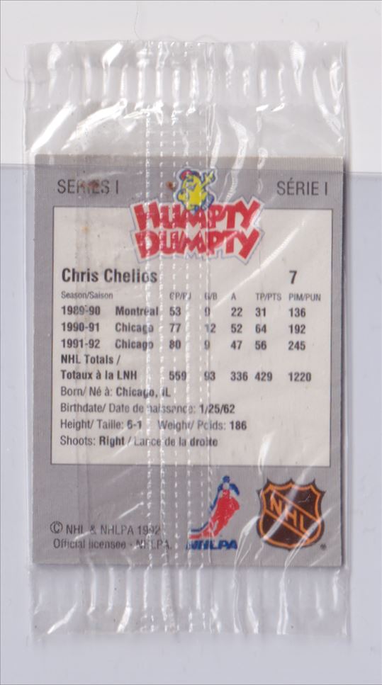 1991-92 Humpty Dumpty * Chris Chelios #7 on Kronozio