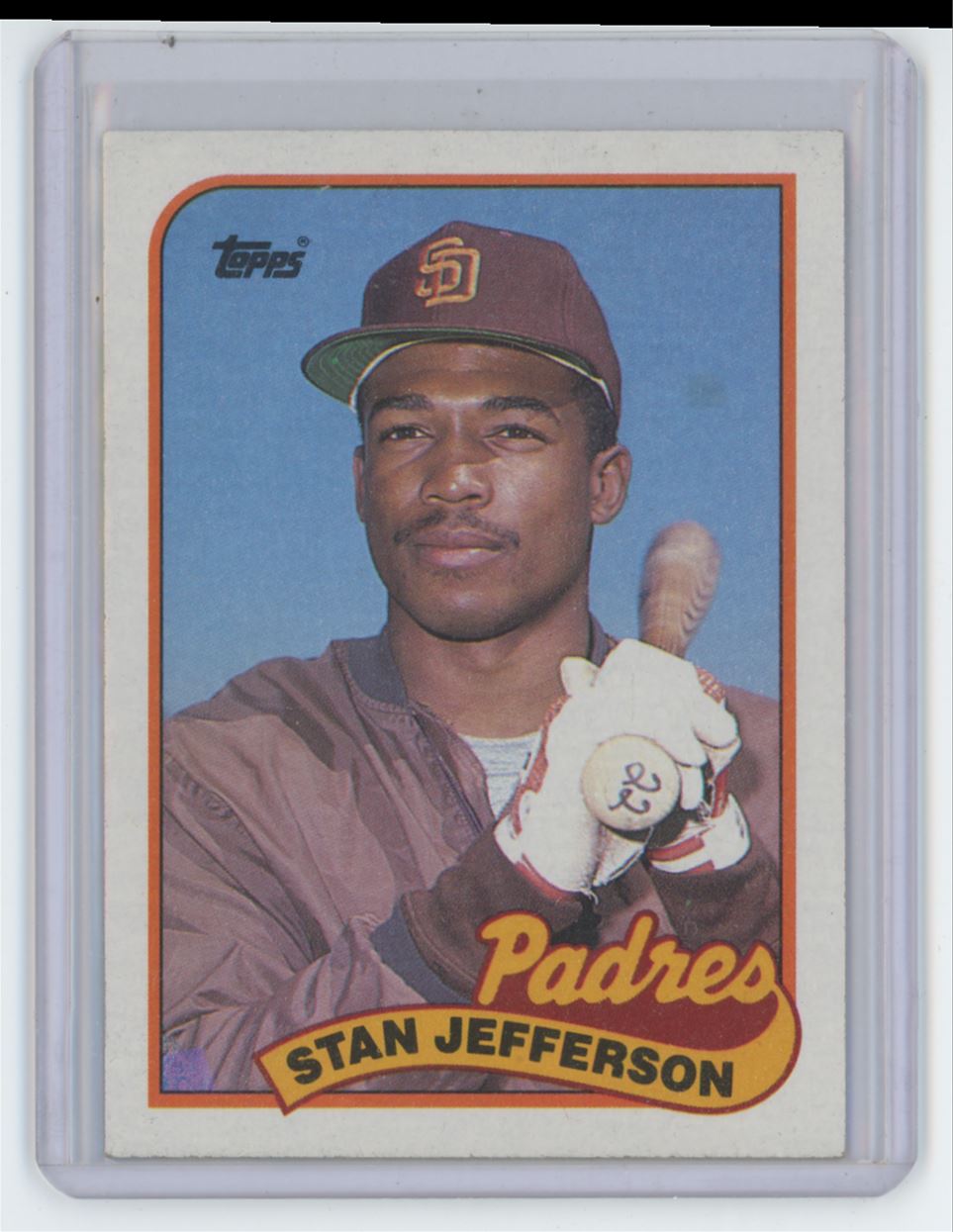 1989 Topps Stan Jefferson (pink holo triangle error) #689 on Kronozio