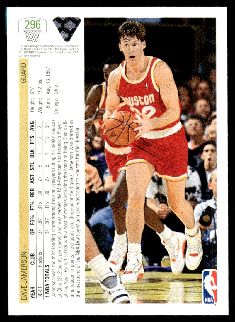 1991-92 Upper Deck Dave Jamerson #296 on Kronozio