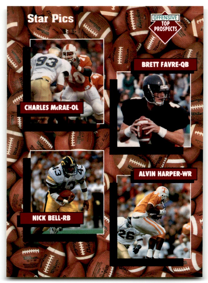 1991 Star Pics Charles McRae/Brett Favre/Nick Bell/Alvin Harper #109 on ...