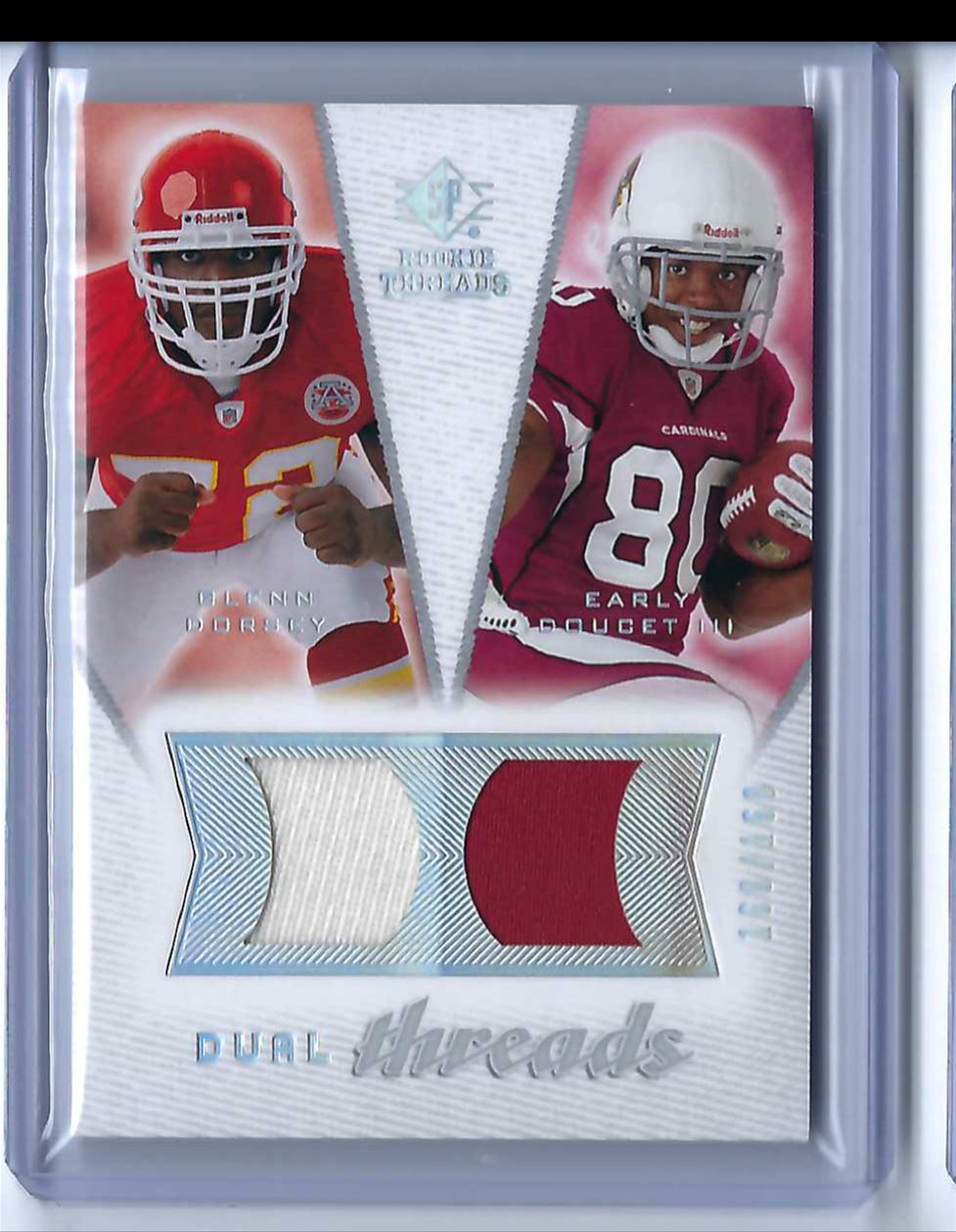 2008 SP Rookie Duel Threads Glenn Dorsey Early Doucet III on Kronozio