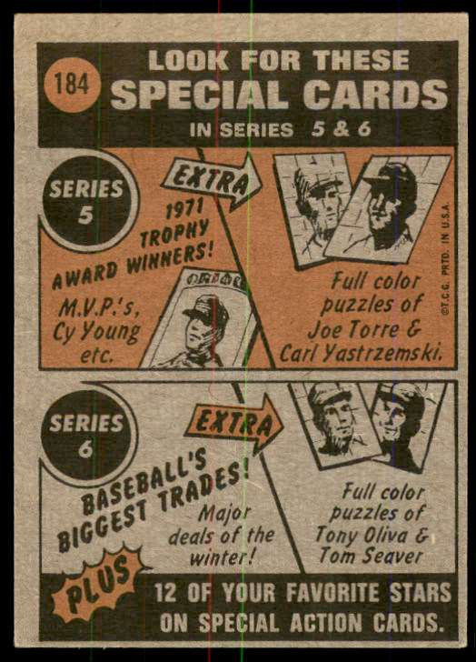 1972 Topps In Action Bill Melton #184 on Kronozio