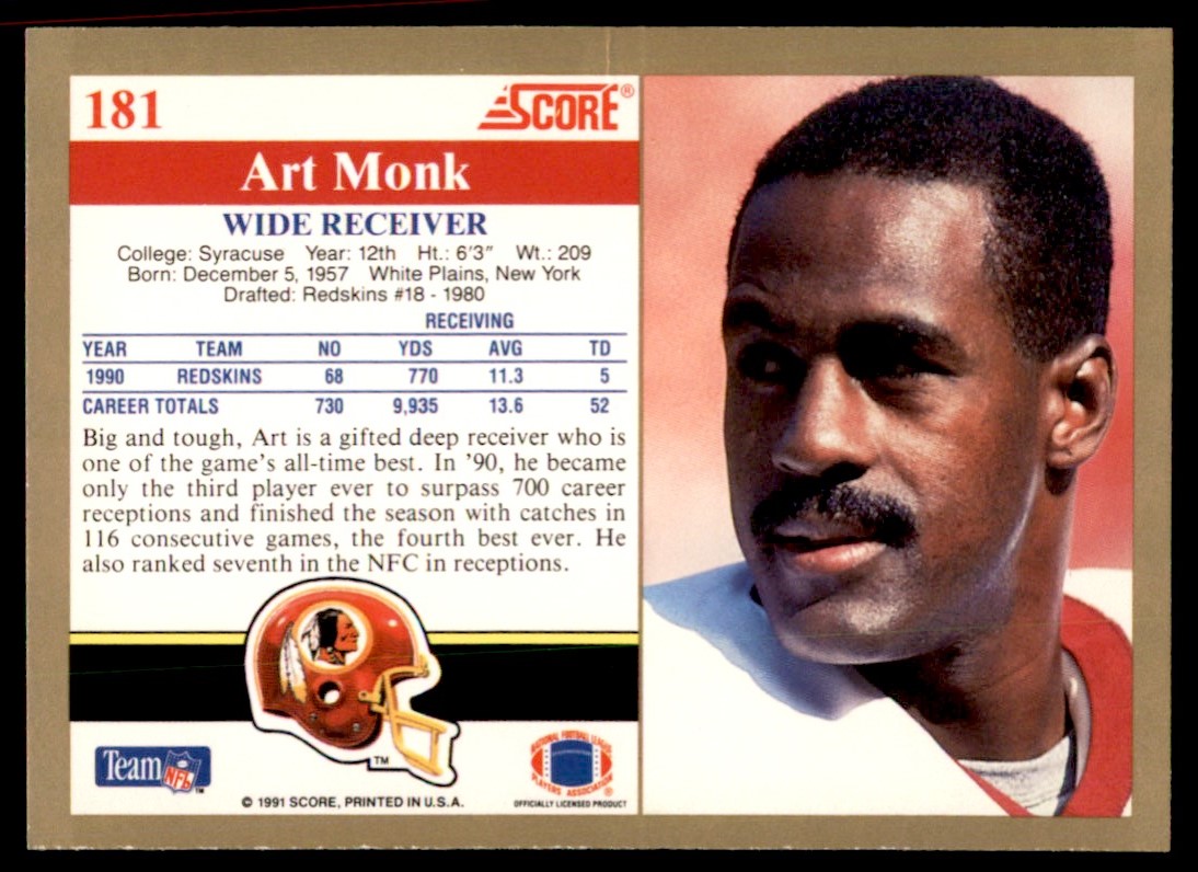 1991 Score Art Monk #181 on Kronozio