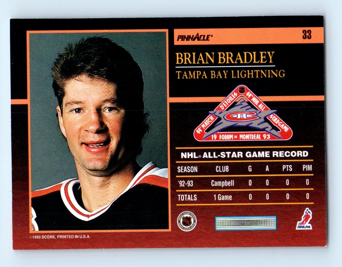 1993-94 Score Pinnacle All-Stars Brian Bradley #33 on Kronozio