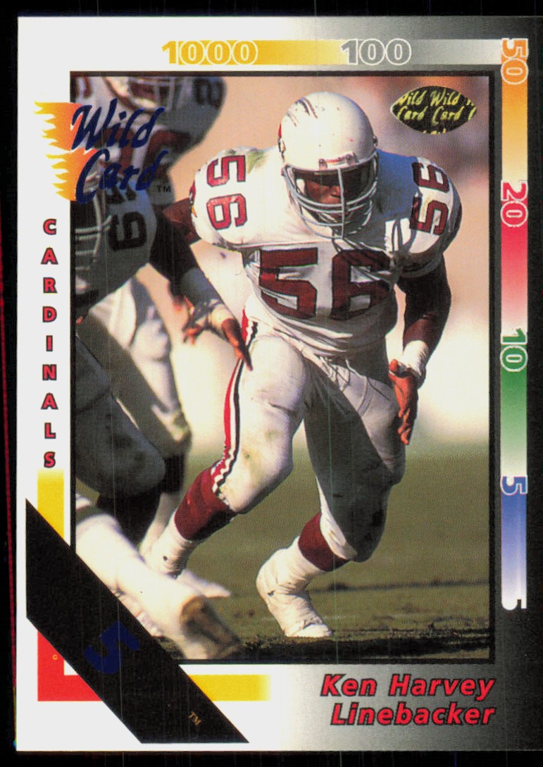1992 Wild Card 5 Stripe Ken Harvey #36 on Kronozio