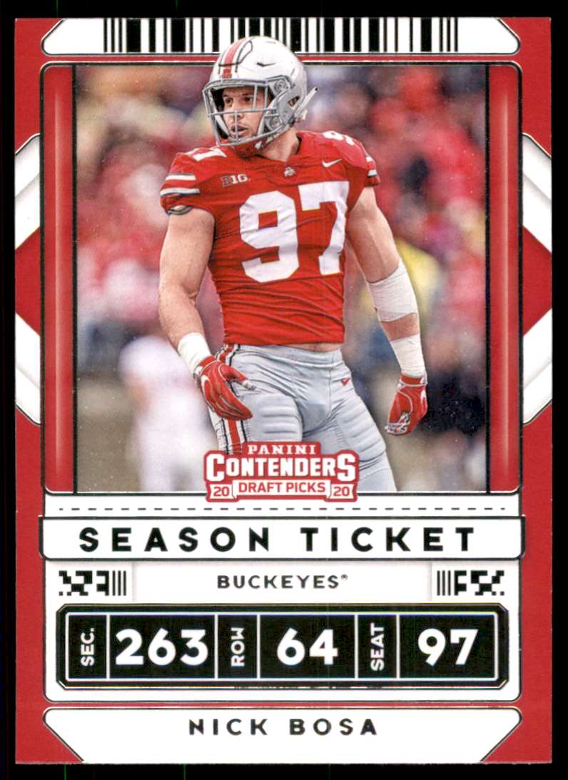 2020 Panini Contenders Draft Picks Football Card Nick Bosa #75 on Kronozio