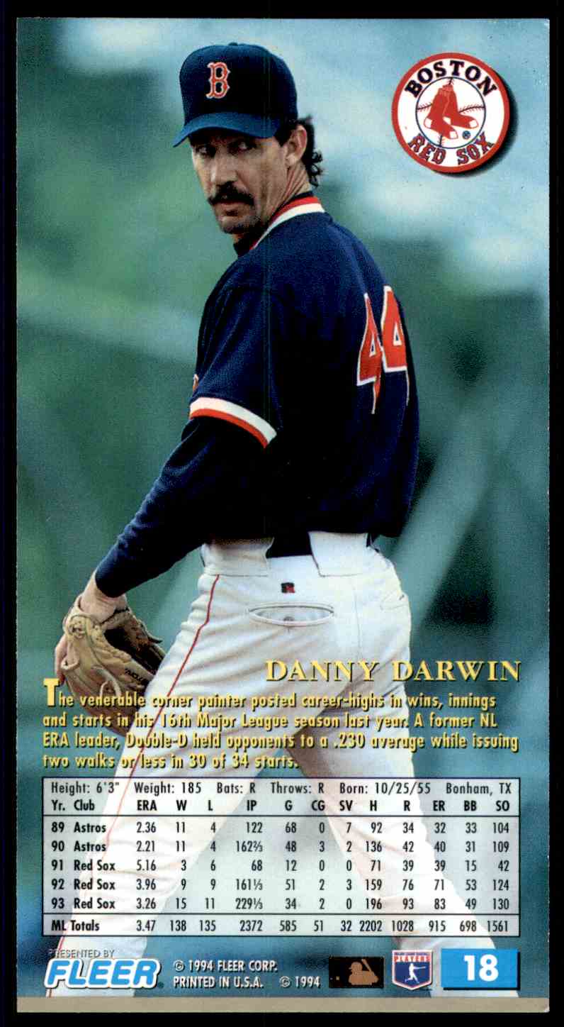 1994 Fleer Extra Bases Danny Darwin #18 on Kronozio