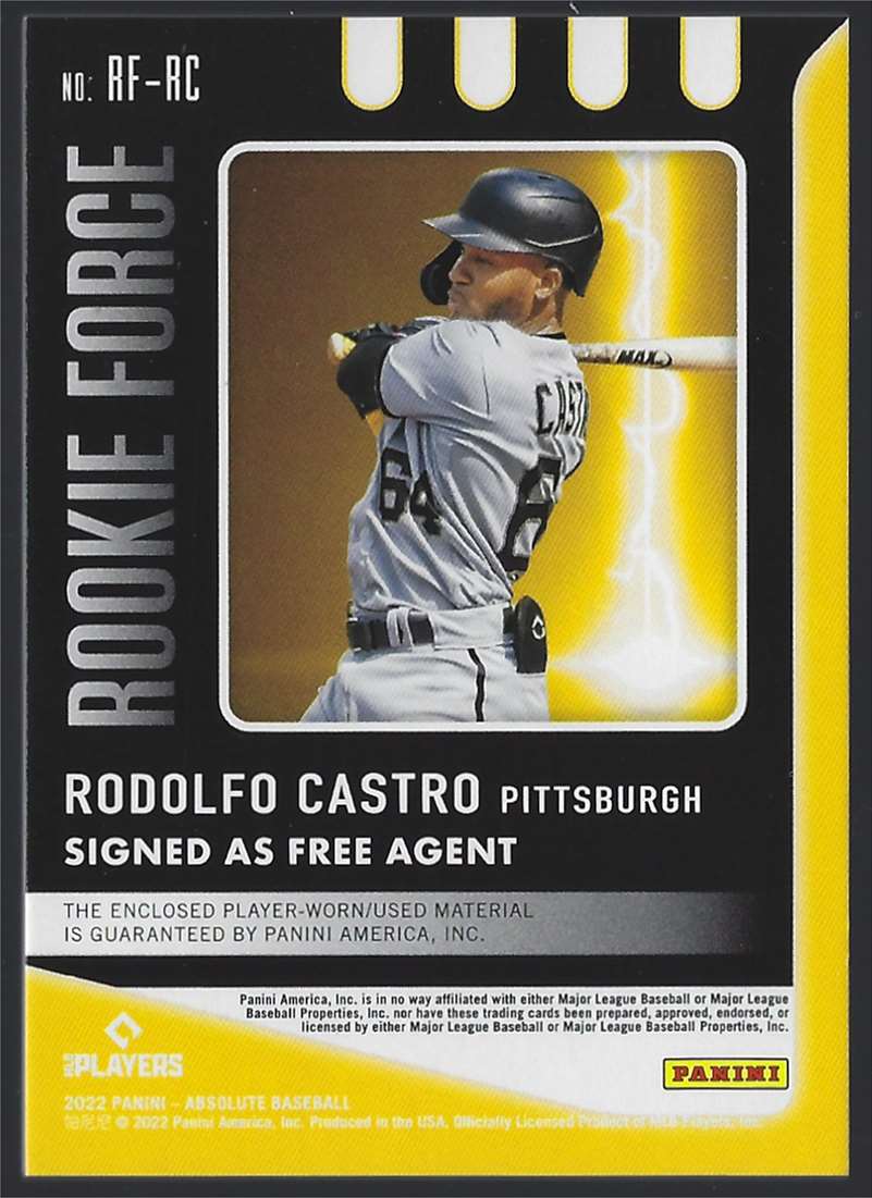 2022 Absolute Rookie Force Materials Rodolfo Castro #RFRC on Kronozio