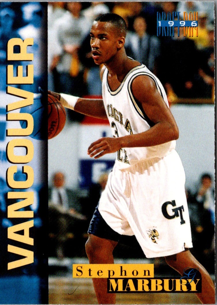 1996-97 Score Board Draft Day Stephon Marbury #3A on Kronozio