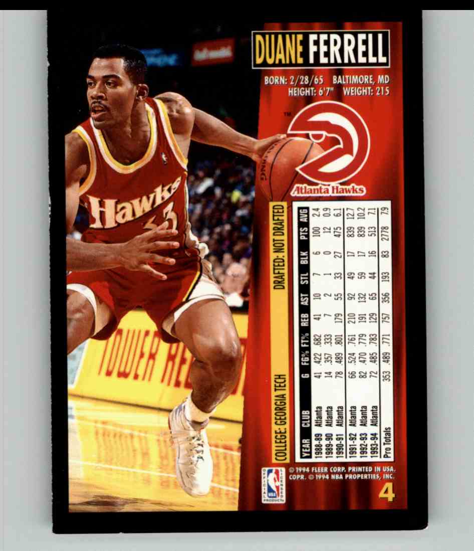 1994-95 Fleer Duane Ferrell #4 on Kronozio