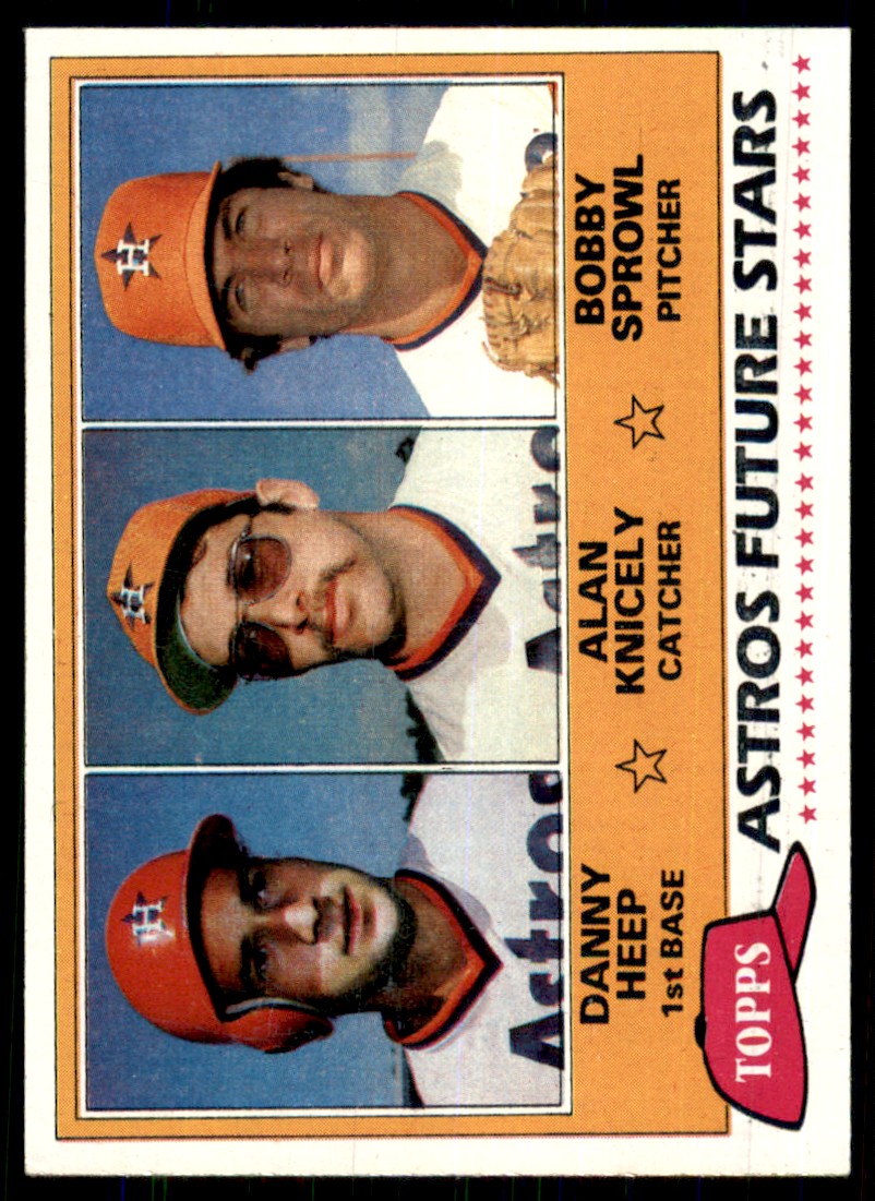 1981 Topps Astros Future Stars - Danny Heep/Alan Knicely/Bobby Sprowl ...