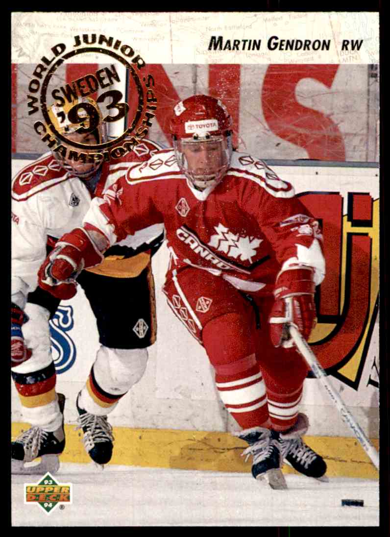 1993-94 Upper Deck World Junior Martin Gendron #259 on Kronozio