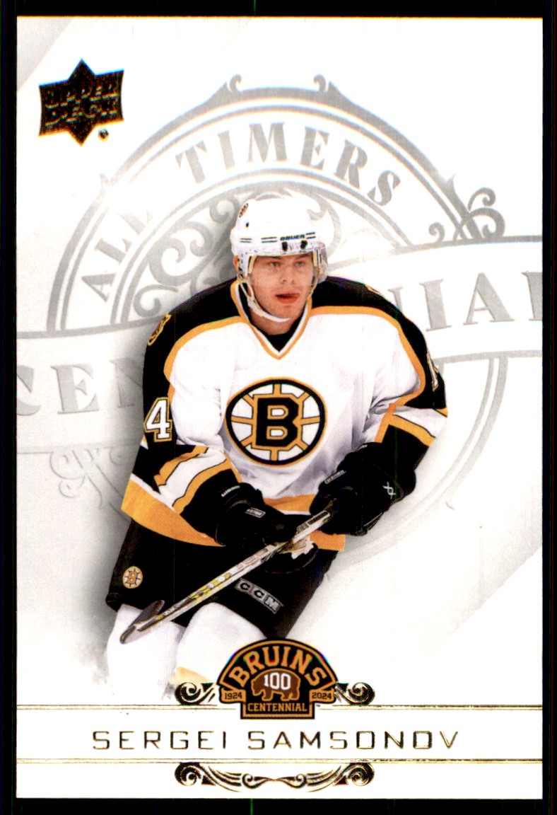 2023-24 Boston Bruins Centennial All-Timers Gold Sergei Samsonov #100-20 on Kronozio