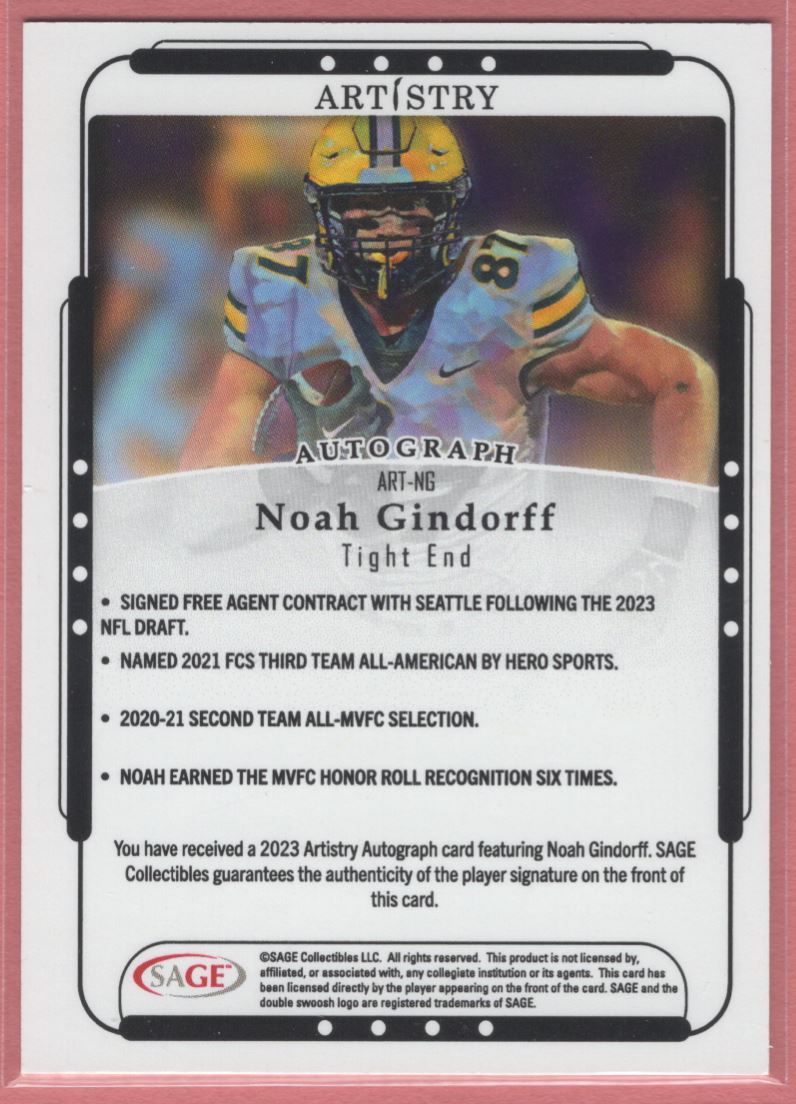 2023 SAGE Artistry Noah Gindorff #ART-NG on Kronozio