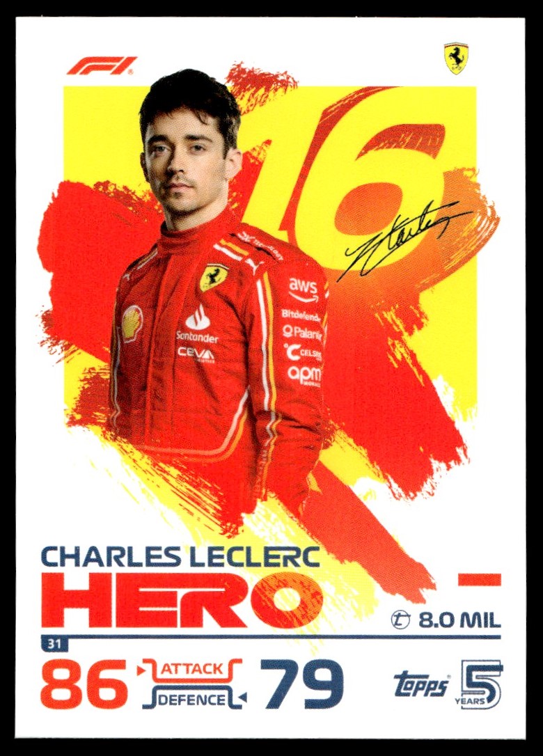 2024 Topps F1 Turbo Attax CHARLES LECLERC on Kronozio