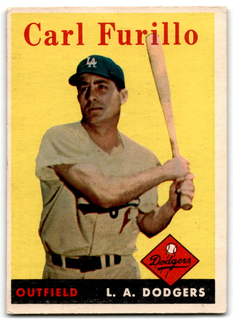 1958 Topps Carl Furillo (bend) #417 on Kronozio