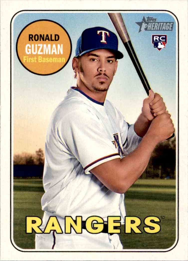 2018 Topps Heritage You Tube 14 Ronald Guzman #611 on Kronozio