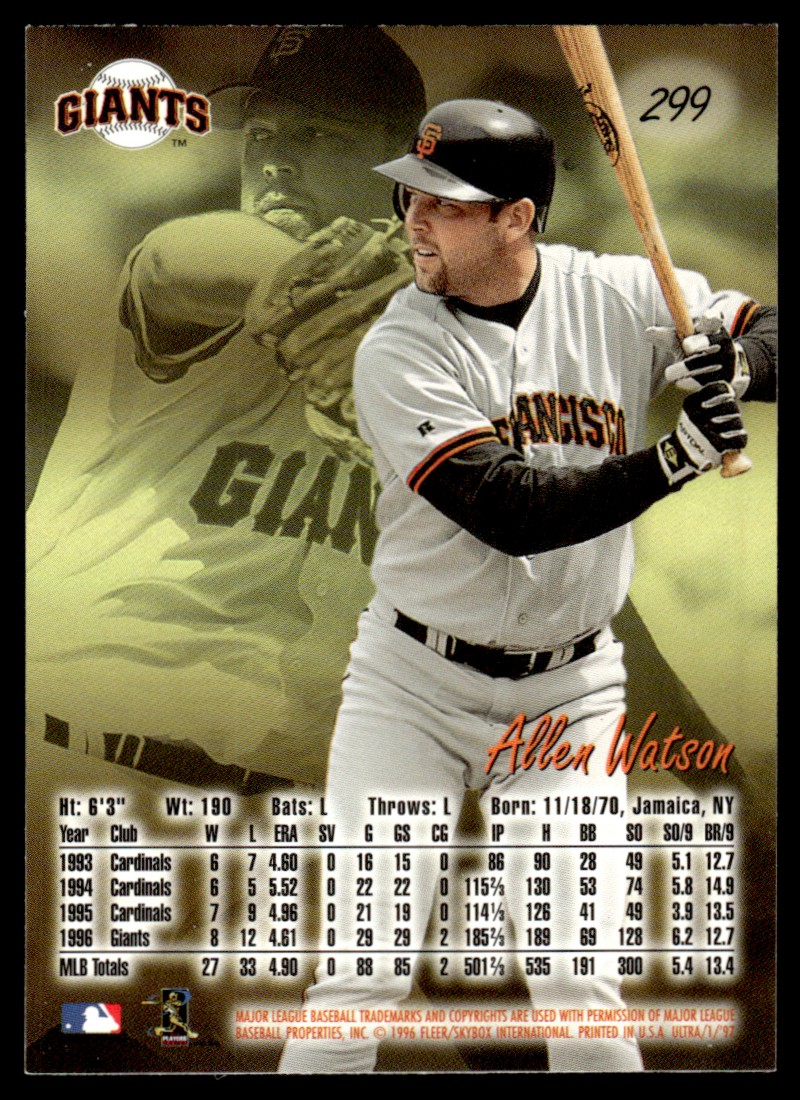1997 Ultra Allen Watson #299 on Kronozio