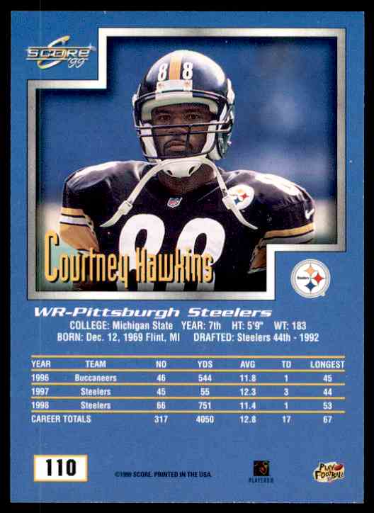 1999 Score Courtney Hawkins #110 on Kronozio