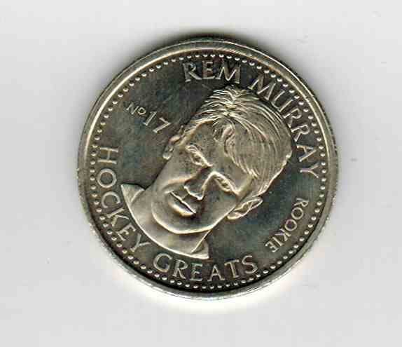 1994-95 Hockey Greats Coins Silver Rem Murray #17 on Kronozio