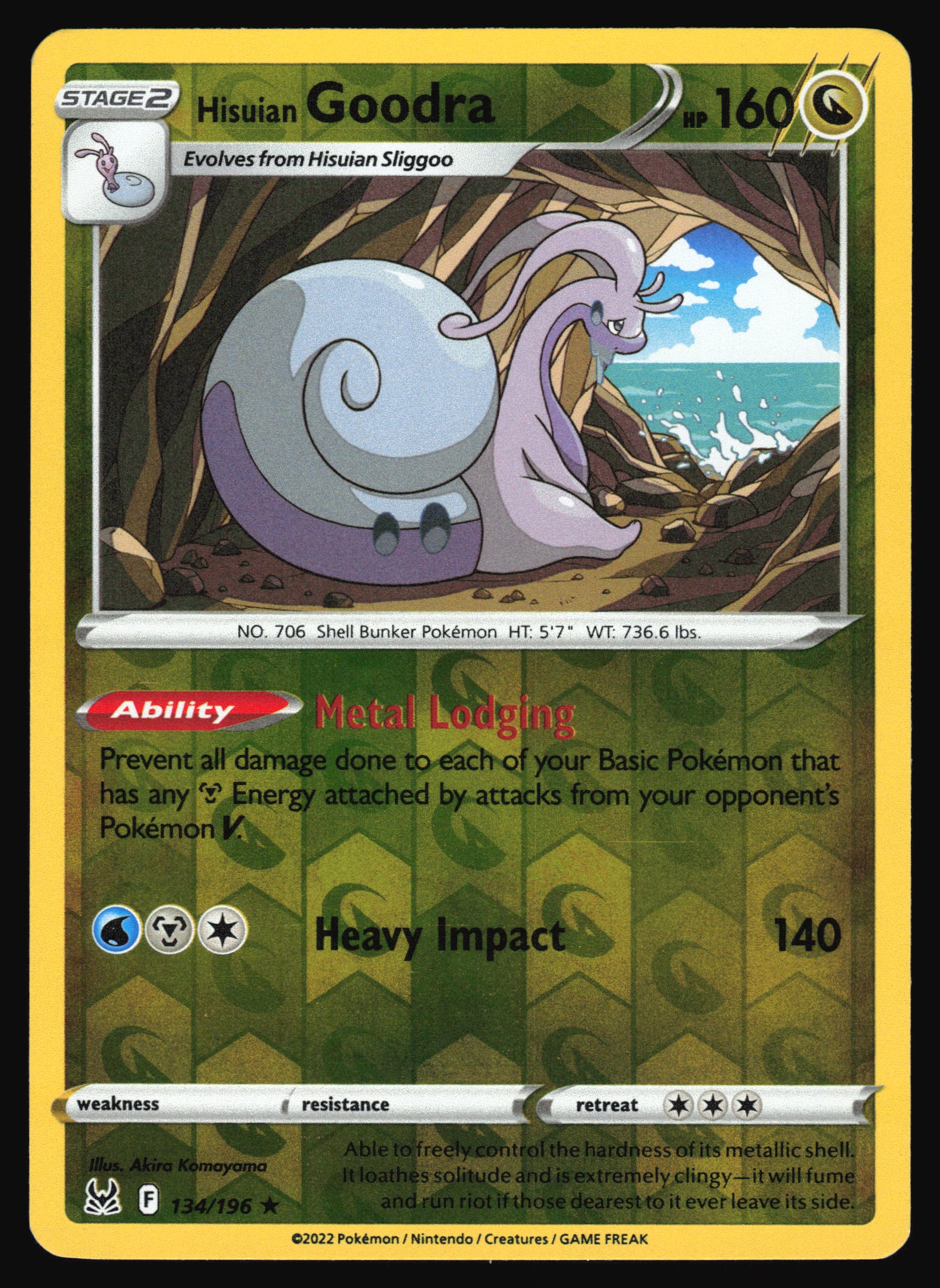 2022 Pokemon Lost Origin Hisuian Goodra on Kronozio