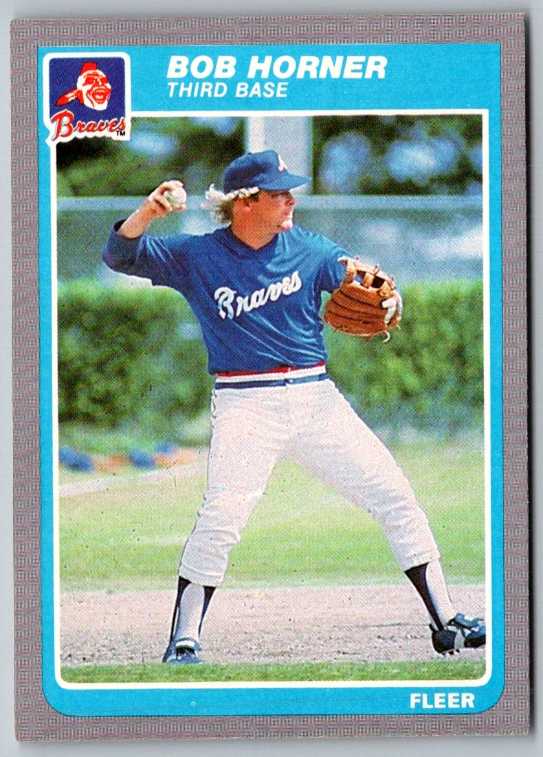1985 Fleer Bob Horner #328 on Kronozio