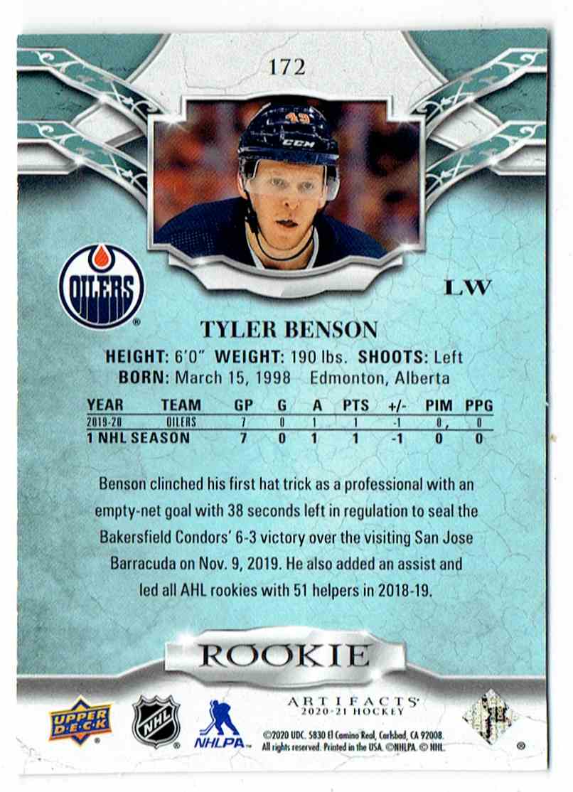 2020-21 Artifacts Tyler Benson #172 on Kronozio