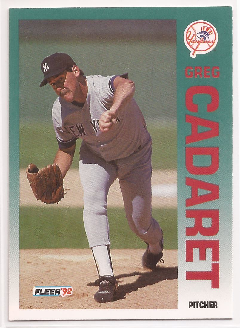1992 Fleer Greg Cadaret #222 on Kronozio