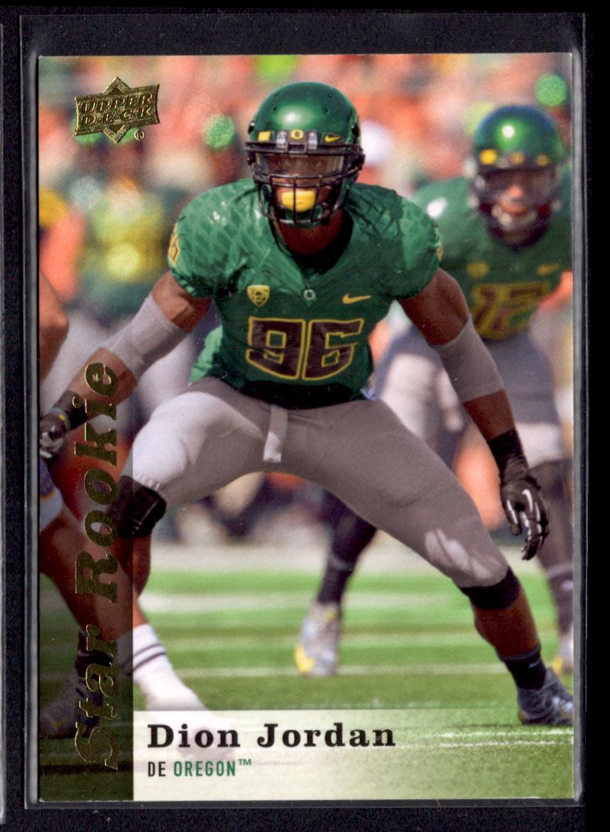 2013 Upper Deck Rookie Autographs Dion Jordan #67 on Kronozio